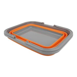 2 Pack Collapsible Sink with 2.25 Gal / 8.5L Each Wash Basin for Washing Dishes, Camping, Hiking and Home