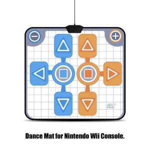 Tihebeyan Double Person Dance Mat, Non-Slip Dancing Pads Suitable for NGC Game Wii Console