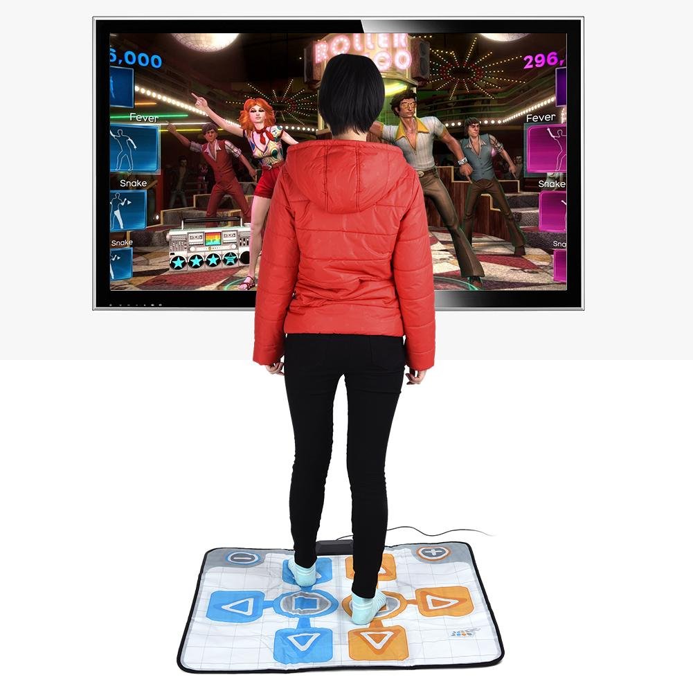 Tihebeyan Double Person Dance Mat, Non-Slip Dancing Pads Suitable for NGC Game Wii Console