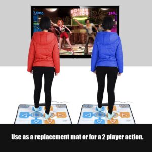 Tihebeyan Double Person Dance Mat, Non-Slip Dancing Pads Suitable for NGC Game Wii Console