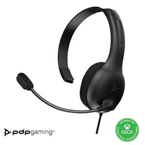 PDP LVL30 Wired Headset with Single-Sided One Ear Headphone for PC, Xbox - Mac, Tablet Compatible - Noise-Cancelling Mic - Lightweight, Cool Comfort, Great for Gaming , School and Remote Work - Black