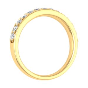 1/2 Carat Round Diamond Wedding Band Ring in 14K Yellow Gold (Ring Size 7)