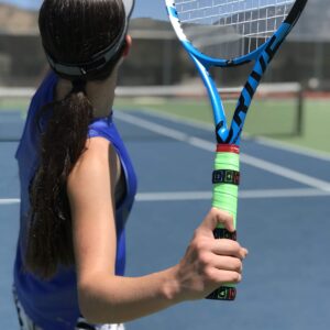 The Tennis Grip Guide by Tennisbuilder | Designed for Adults and Kids Tennis Racket | from Advanced to Beginner Tennis Players (Small, 3 Pack)