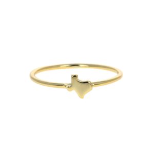 mayas gems sterling silver, gold mini texas stacker, gold plating, texas ring, mini, 925 (7)