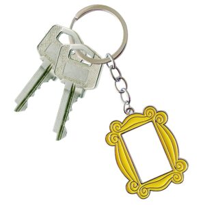 homewelt frame yellow peephole handmade door frame as seen on monica's door keychain, great present for friends fan! (metal), purple, medium