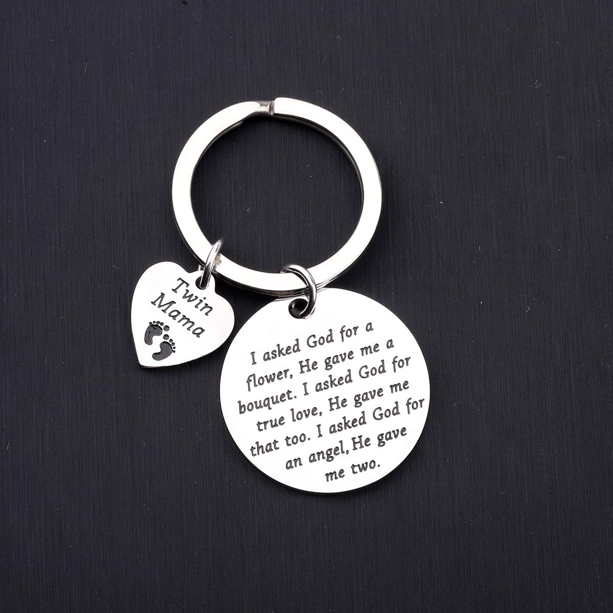 Twin Mom Gift Mom of Twins Gift Twins Jewelry New Mom Gift Mommy to Be Gift Mother of Twins Jewelry (Twin Mom Keychain)