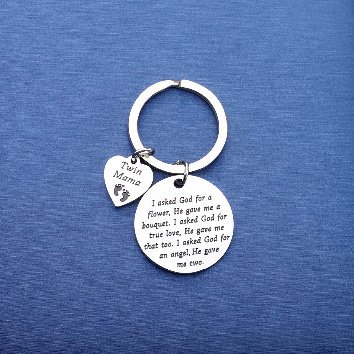 Twin Mom Gift Mom of Twins Gift Twins Jewelry New Mom Gift Mommy to Be Gift Mother of Twins Jewelry (Twin Mom Keychain)