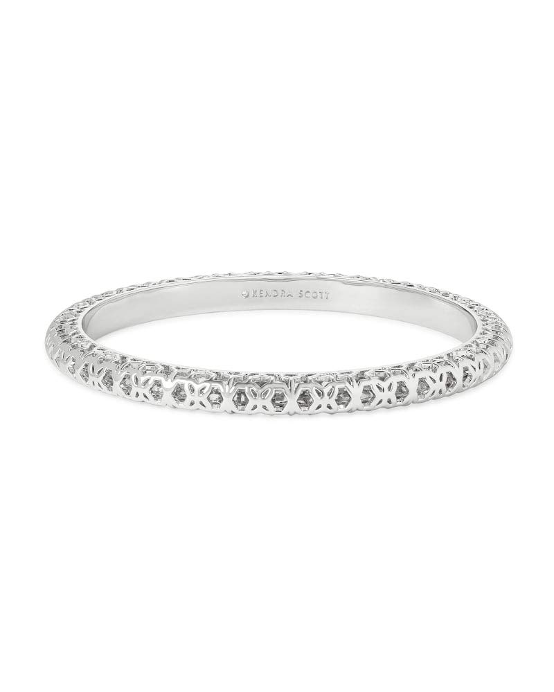 Kendra Scott Maggie Bangle Bracelet in Rhodium Filigree