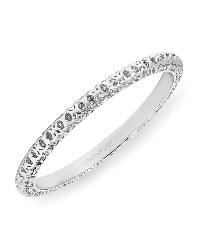 Kendra Scott Maggie Bangle Bracelet in Rhodium Filigree