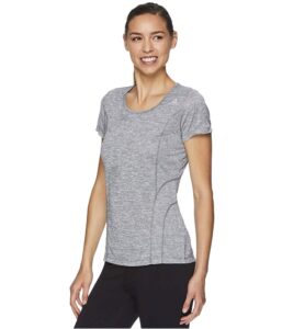 reebok womens two tone basic t-shirt, black, small