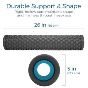 Teeter Massage Foam Roller Bundle - Textured for Deep Tissue Muscle Relief to Boost Recovery, Flexibility, Mobility - Back Pain Relief, Sports Massage, Myofascial Release