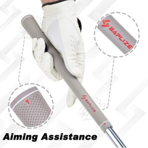 SAPLIZE Rubber Golf Grips, 13 Grips with Complete Regripping Kit, Midsize, Golf Club Grip, Grey