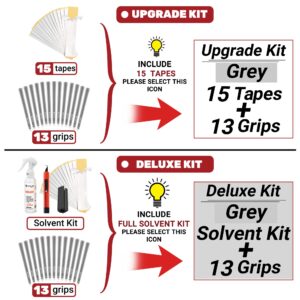 SAPLIZE Rubber Golf Grips, 13 Grips with Complete Regripping Kit, Midsize, Golf Club Grip, Grey