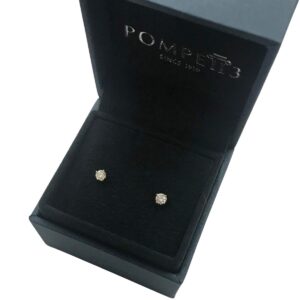 Pompeii3 14k White or Yellow Gold 1/4ct T.W. Diamond Studs Round-Cut Tiny Natural Diamond Earrings Women's