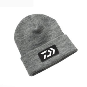 daiwa fishing knit beanie d-vec-knit roll up beanie grey