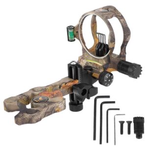 quality 5 pin archery compound bow sight set with light for shooting practicing hunting archery accessory