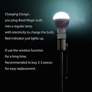 BSOD LED Magic Bulb, 7W Warm White Emergency Light with Remote Controller and Rechargeable Built-in Battery E26 Lamp for Home Indoor Power Outages Lighting (Warm White)