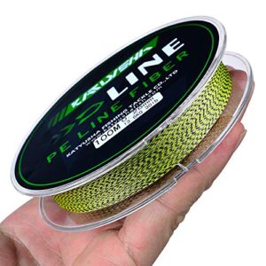 KATUYSHA Braided Fishing Line, Abrasion Resistant Zero Stretch Braided Lines 4 Strands Super Strong Superline 30Lb Test 109 Yards