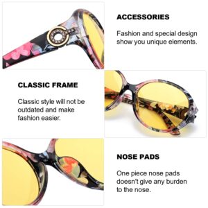 FIMILU Women Oversized Night-Vision Glasses Anti-Glare Yellow Night-Driving Glasses for Rainy/Fog/Nighttime Safe