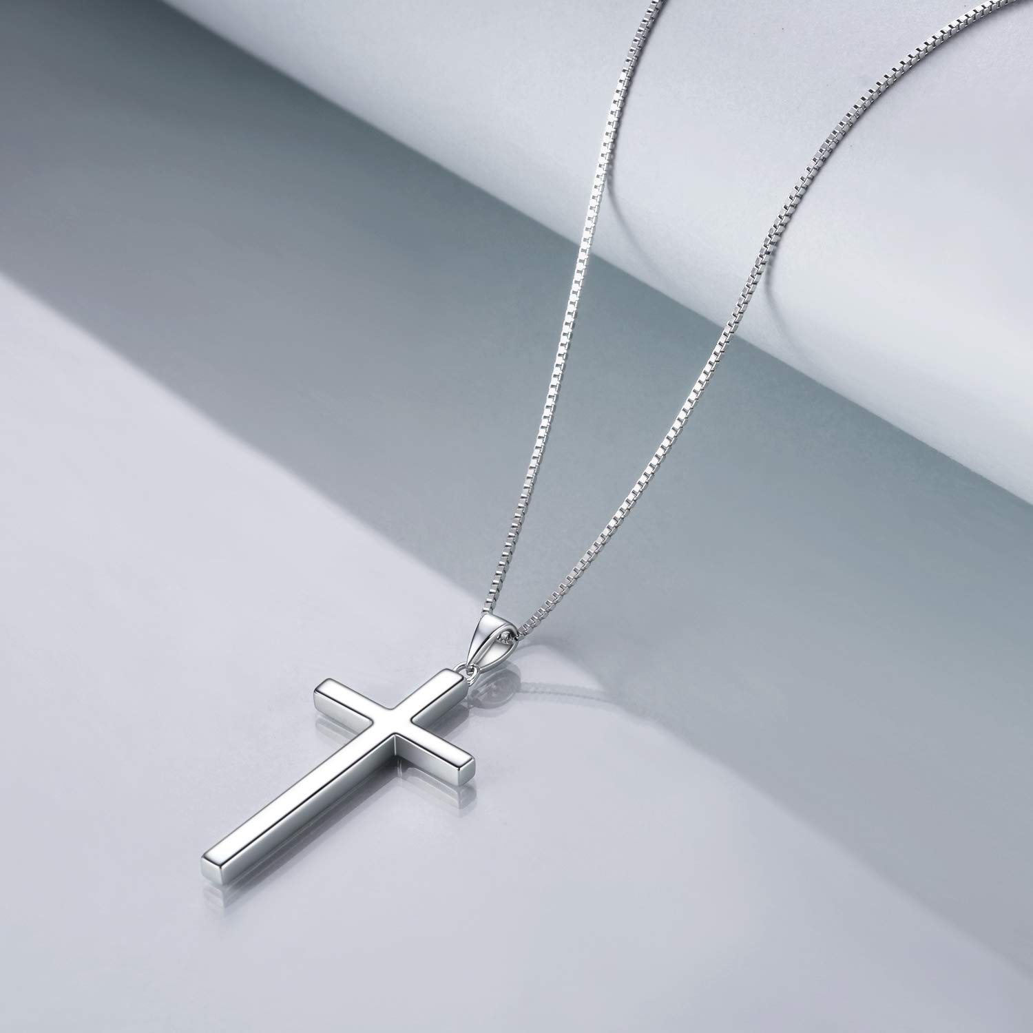 POPLYKE Cross Necklace for Women 925 Sterling Silver Cross Necklace for Men I Can Do All The Things Inspirational Necklace Jewelry Birthday Gifts 20+2''