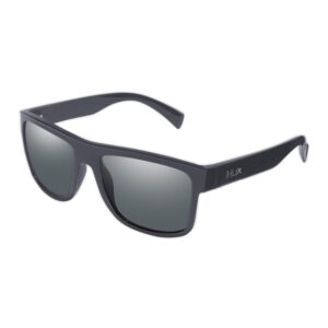 huk, polarized lens eyewear with performance frames, fishing, sports & outdoors sunglasses panto, (clinch) gray/matte black, medium/large