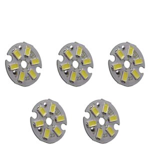 othmro 5pcs 23mm dia led chip bulb super bright high power, 9-11v 6500k 5730 aluminum led bulb surface mounted devices light beads,floodlight for camper light bulb, home reading, light marine lamps