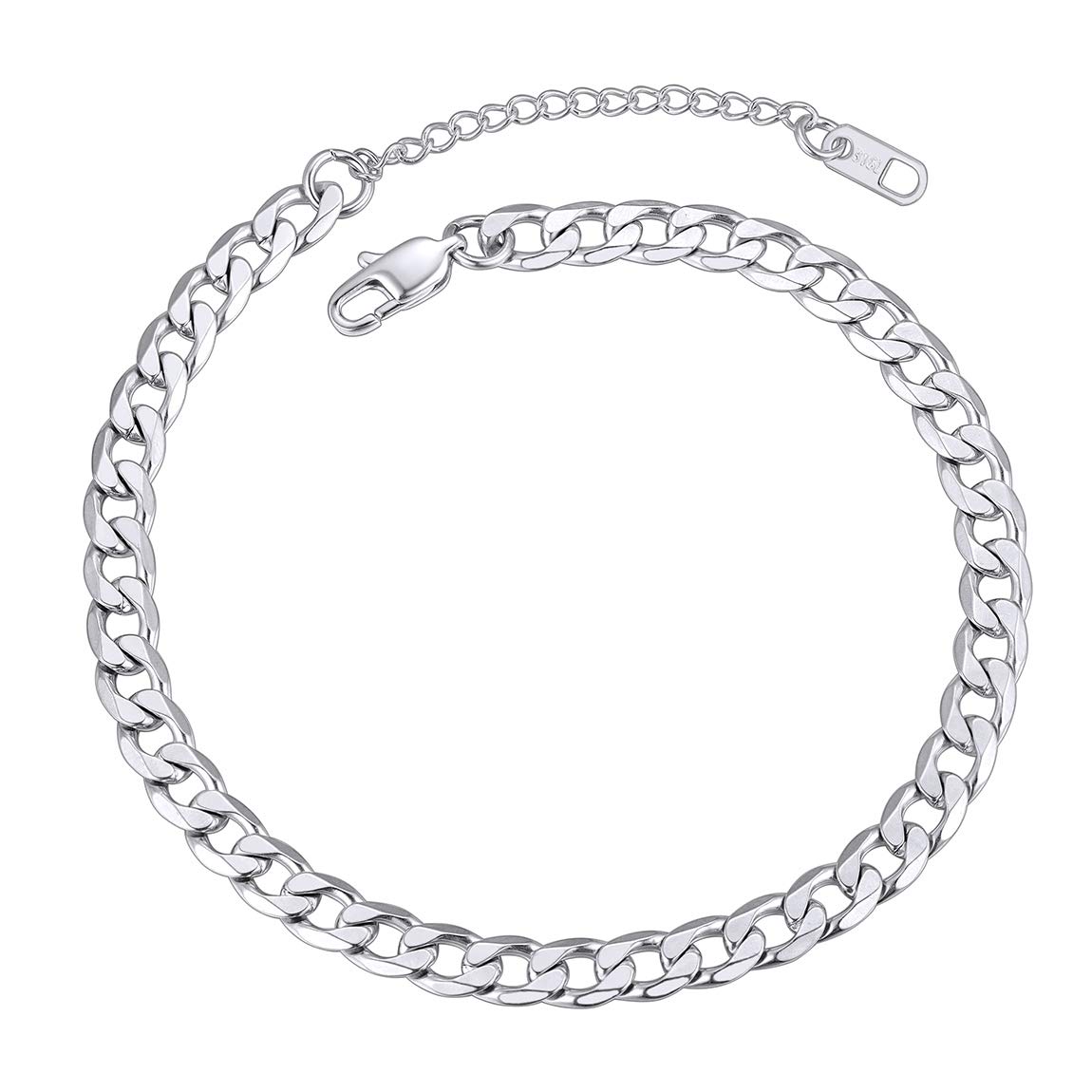 Anklets for Women Stainless Steel Barefoot Jewelry Ankle Bracelets Cuban Link Ankle Chain Mens Chain Anklet