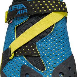 SCARPA Furia Air Rock Climbing Shoes for Sport Climbing and Bouldering - Specialized Performance for Sensitivity and Breathability - Baltic Blue/Yellow - 7-7.5