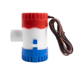 sanuke 1100gph bilge pump electric 12v submersible marine water pump accessories marin boat, low noise