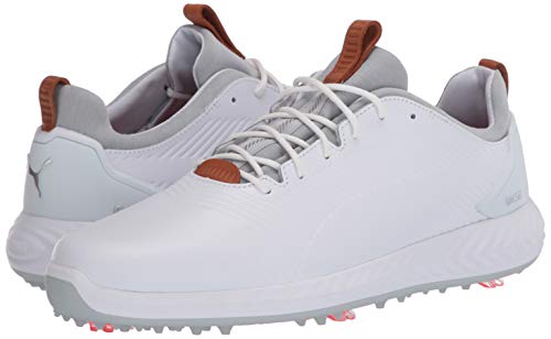 Puma Golf Men's Ignite Pwradapt Leather 2.0 Golf Shoe, White, 9 M US