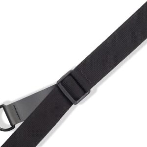 Levy's Leathers Right Height Guitar Strap with RipChord Quick Adjustment Technology; 3" Wide Ergonomic Padded Leather - Black (MRHSS-BLK)