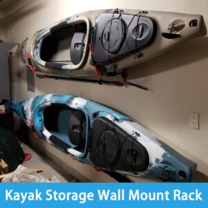 Tengchang Wall Mount Kayak Storage Hanging Rack Canoe Folding Ladder Heavy Duty Steel Holder