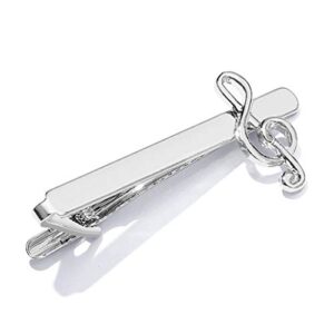 ang-puneng business tie bar men tie clip creative silver high-end fashion clips gifts charms jewelry pins music note decoration shirt suit clothing accessories