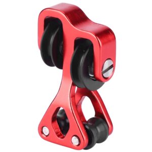 zer one archery cable slide, compound bow splitter roller glide shooting hunting aluminium alloy archery glide separator(red)