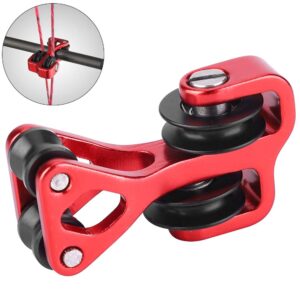 Zer one Archery Cable Slide, Compound Bow Splitter Roller Glide Shooting Hunting Aluminium Alloy Archery Glide Separator(Red)