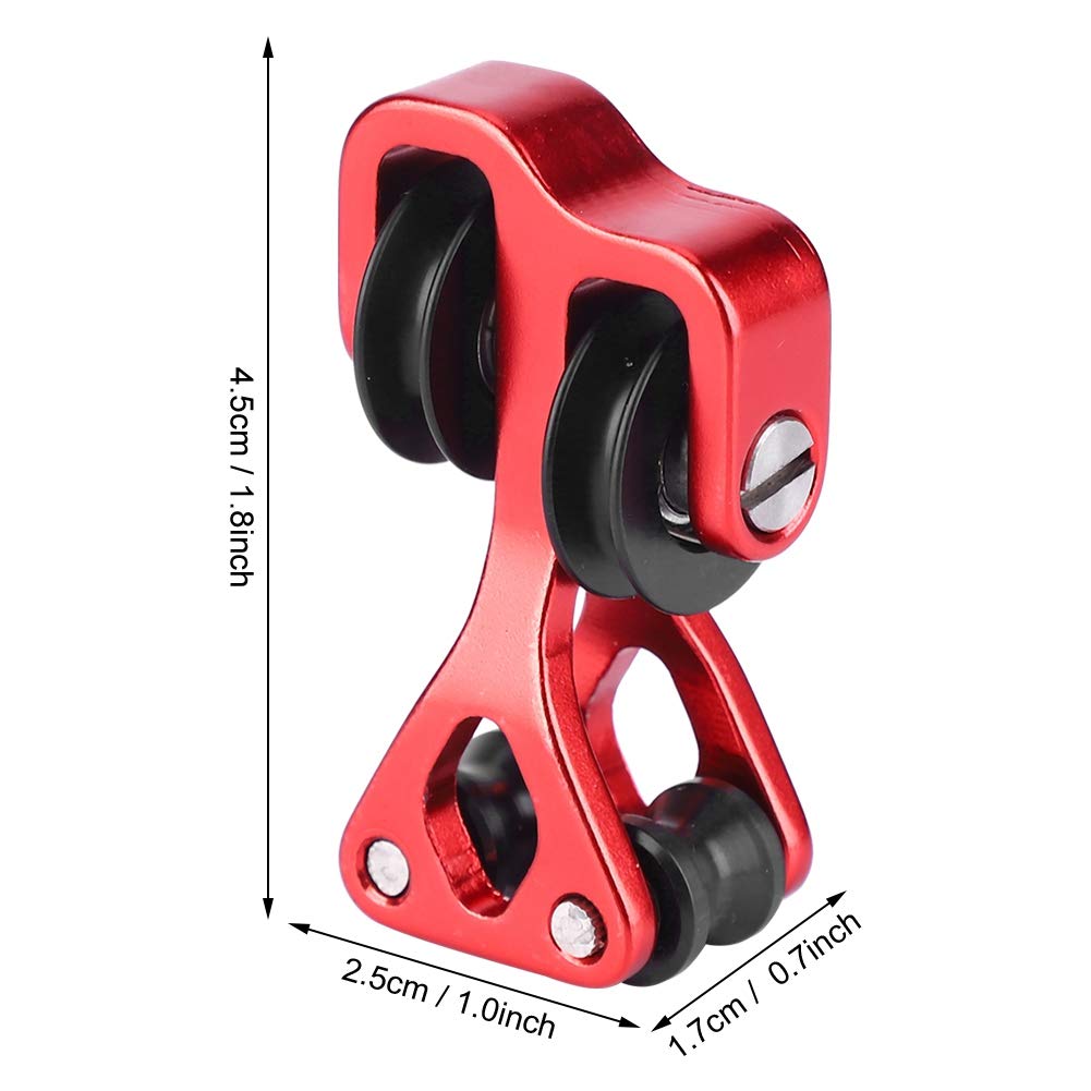 Zer one Archery Cable Slide, Compound Bow Splitter Roller Glide Shooting Hunting Aluminium Alloy Archery Glide Separator(Red)