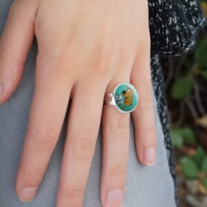 GRAPHICS & MORE Scooby-Doo Ruh Roh Silver Plated Adjustable Novelty Ring