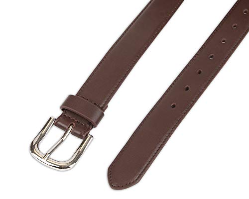 Amazon Essentials Women's Casual Skinny Jean Belt with Single Prong Buckle (Available in Plus Size), Brown, Large