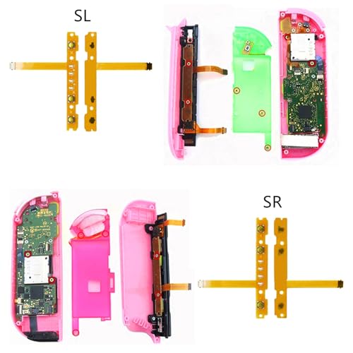 Onyehn 2 Pairs(SL+SR) Right and Left Flex CableButton Key L/R Flex Cable(40mm) Suit for Nitendo Switch NS/Switch OLED Joy Con Repair Part