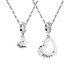 shinyjewelry mother daughter matching love heart pendant necklace set for 2