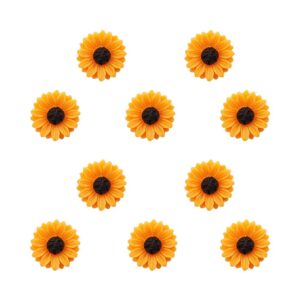 Joyci 10-Pack Women Brooch Lapel Pins Novelty Sunflower Daisy Safety Push Pin Buckle for Shirt Hat Cardigan Sweater Decorate Tie Tacks Pin Back Clutch (Sunflower)