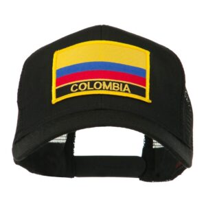 e4hats.com south america flag letter patched mesh cap - colombia osfm