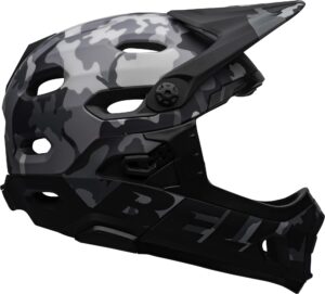 bell super dh mips adult mountain bike helmet - matte/gloss black camo (2022), large (58-62 cm)