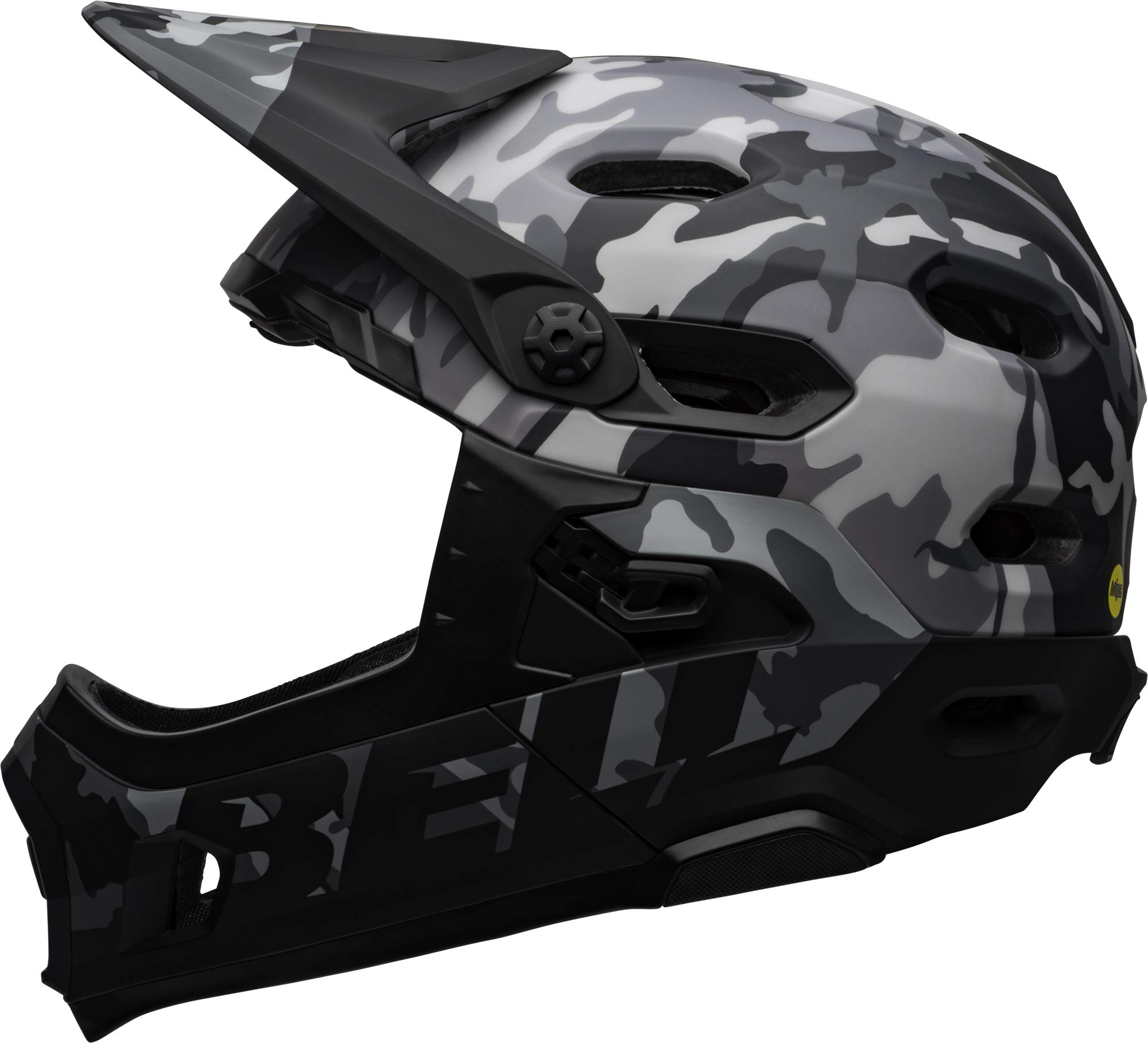 BELL Super DH MIPS Adult Mountain Bike Helmet - Matte/Gloss Black Camo (2022), Large (58-62 cm)