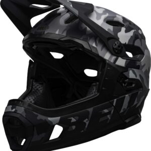 BELL Super DH MIPS Adult Mountain Bike Helmet - Matte/Gloss Black Camo (2022), Large (58-62 cm)