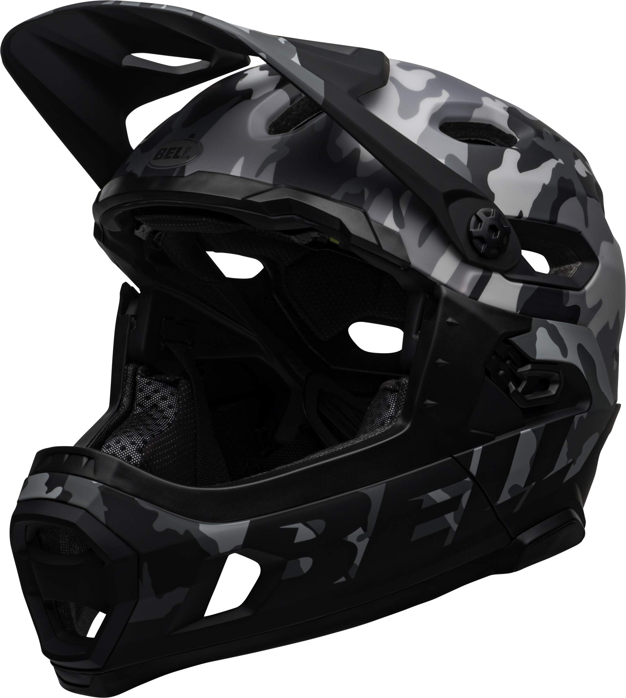 BELL Super DH MIPS Adult Mountain Bike Helmet - Matte/Gloss Black Camo (2022), Large (58-62 cm)