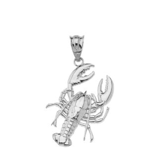 fine 925 sterling silver lobster ocean sea seafood nautical charm pendant