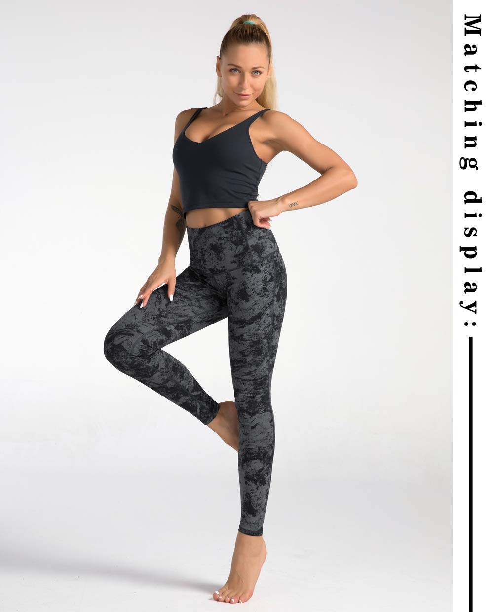 Dragon Fit Compression Yoga Pants Power Stretch Workout Leggings with High Waist Tummy Control