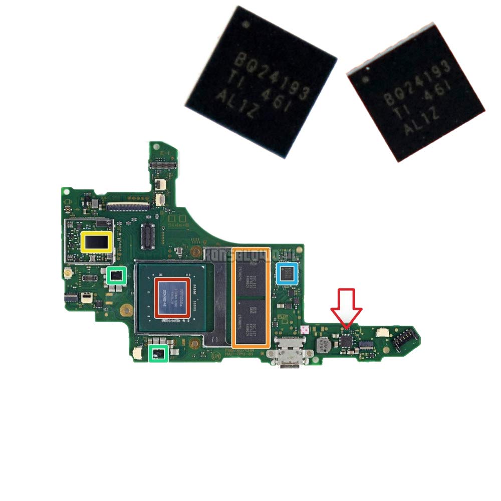 BQ24193 (BQ24193RGET) Battery Management Charging IC Chip Replacement for Nintendo Switch Motherboard