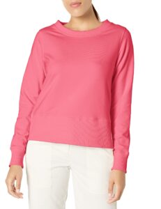 puma golf 2020 women's crewneck zip fleece, rapture rose, x large